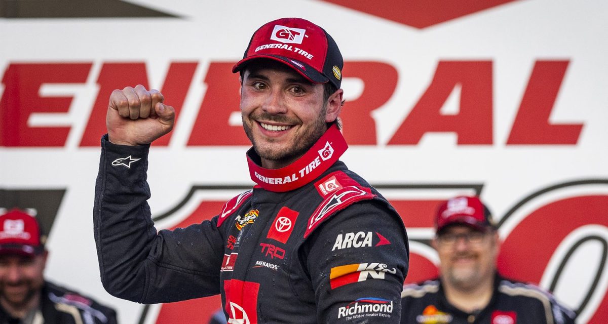 Tanner Gray overcomes flat tire at Charlotte to claim his first ARCA ...