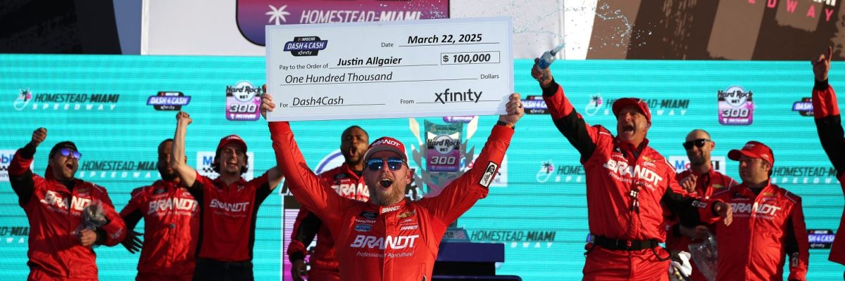 Allgaier Strikes Gold in Overtime: Wins Xfinity Race and $100K Bonus at ...